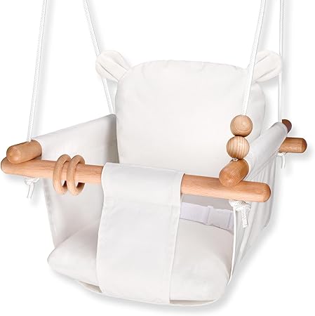 Amazon.com: Baby Swing - Wooden Infant Swing for Outdoor & Indoor Use ...
