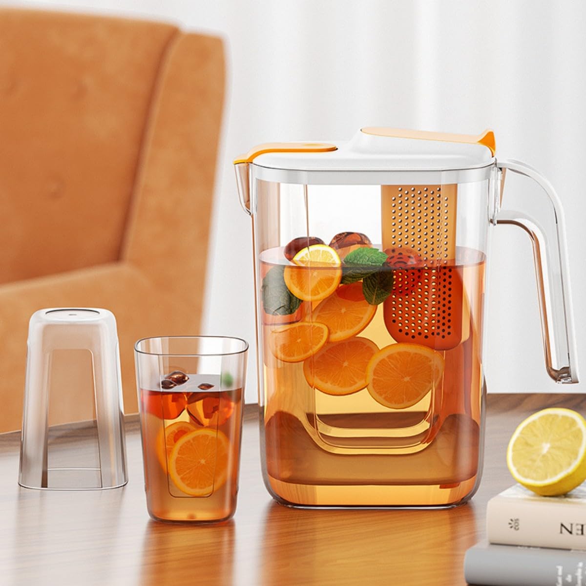 Snapklik.com : Fruit Infuser Pitcher With, High Heat Resistance ...