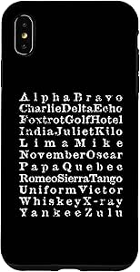Amazon.com: iPhone XS Max International Phonetic Alphabet Aviation and Military Code Case : Cell ...