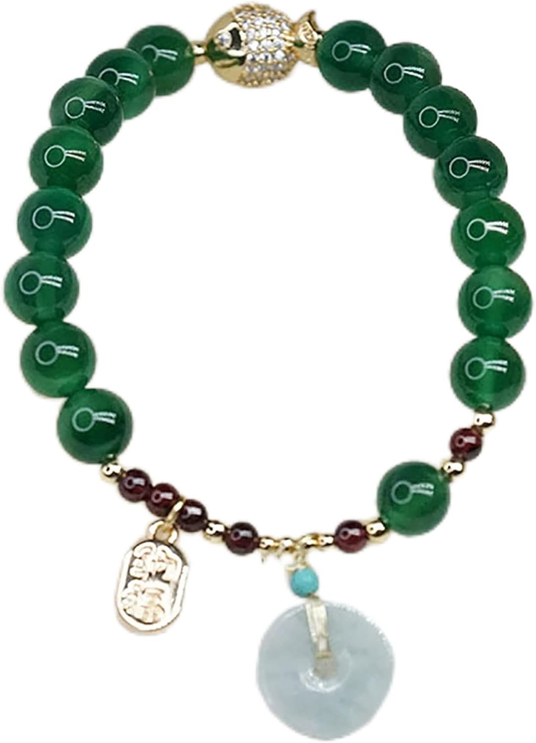 Amazon.com: LOTONJT Feng Shui Bracelet Red Agate Wealth Bracelet ...