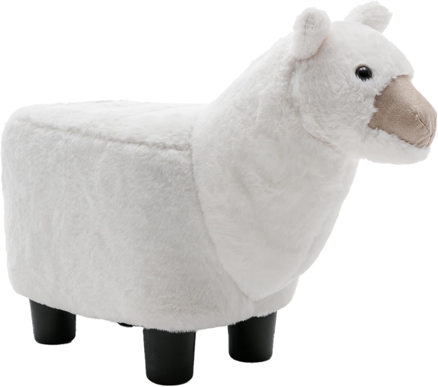 Amazon.com: Purgreen Plush Alpaca Ottoman - Ultra-Soft Fur Ottoman ...