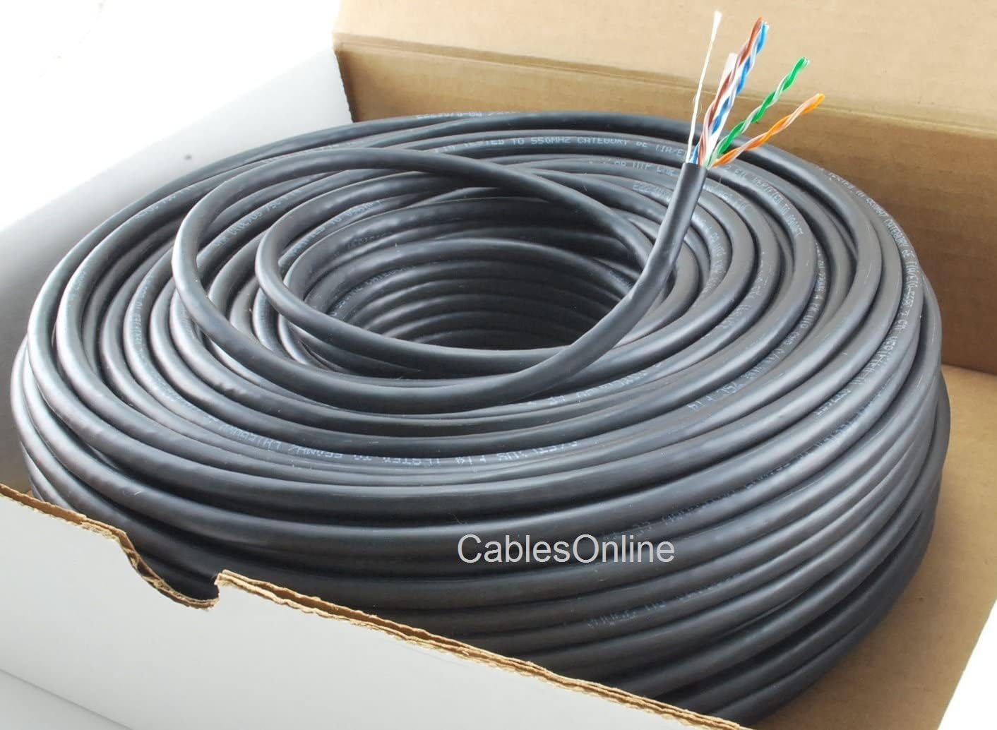 Amazon.com: CablesOnline 250ft CAT5e 100% Pure Copper RJ45 350Mhz UTP ...