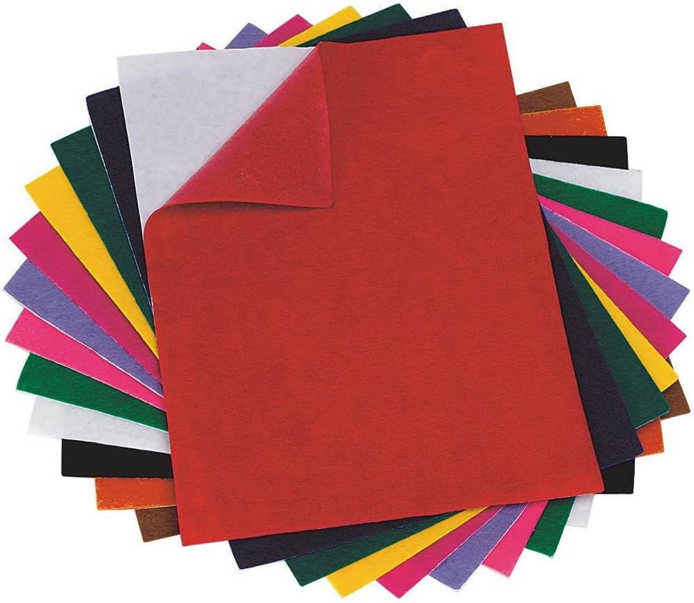 Amazon.com: S&S Worldwide Sticky Back Felt Sheets (Pack of 12) : Toys ...