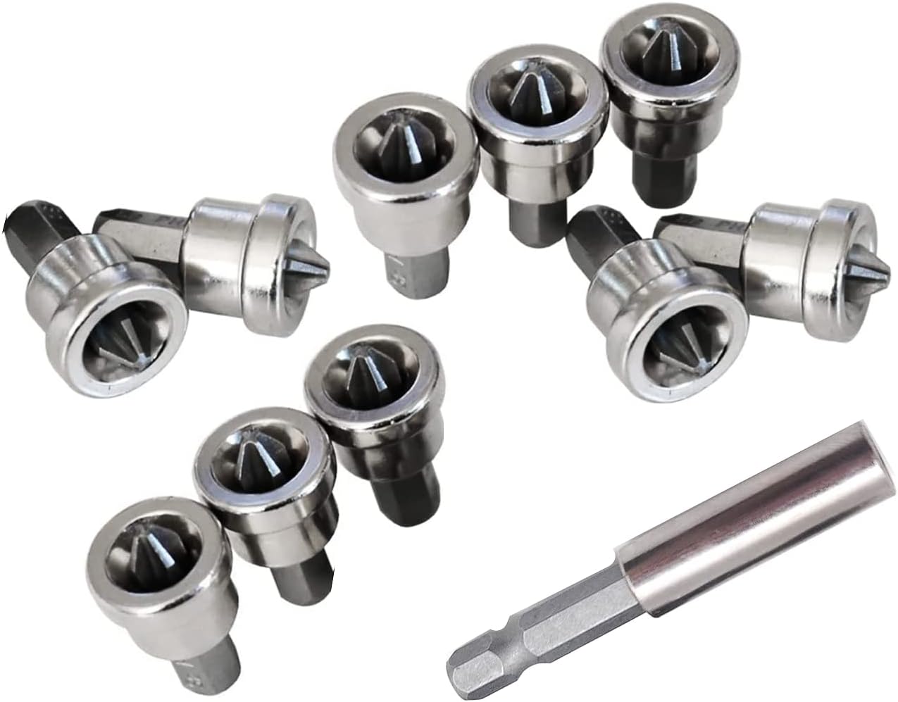 10pc Drywall Screw Setter Dimpler PH2 Bits with 1pc Magnetic ...