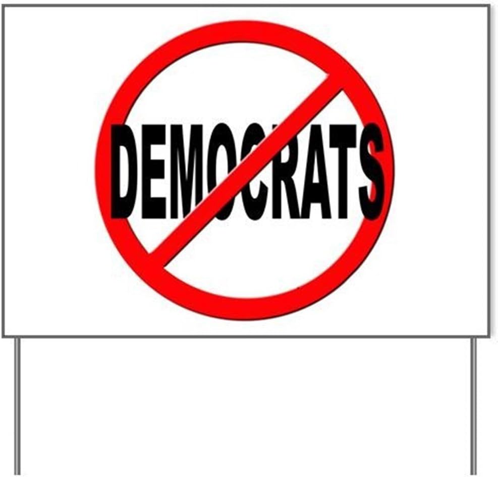 Amazon.com : Anti/No Democrats Yard SignYard Sign, Vinyl Lawn Sign ...