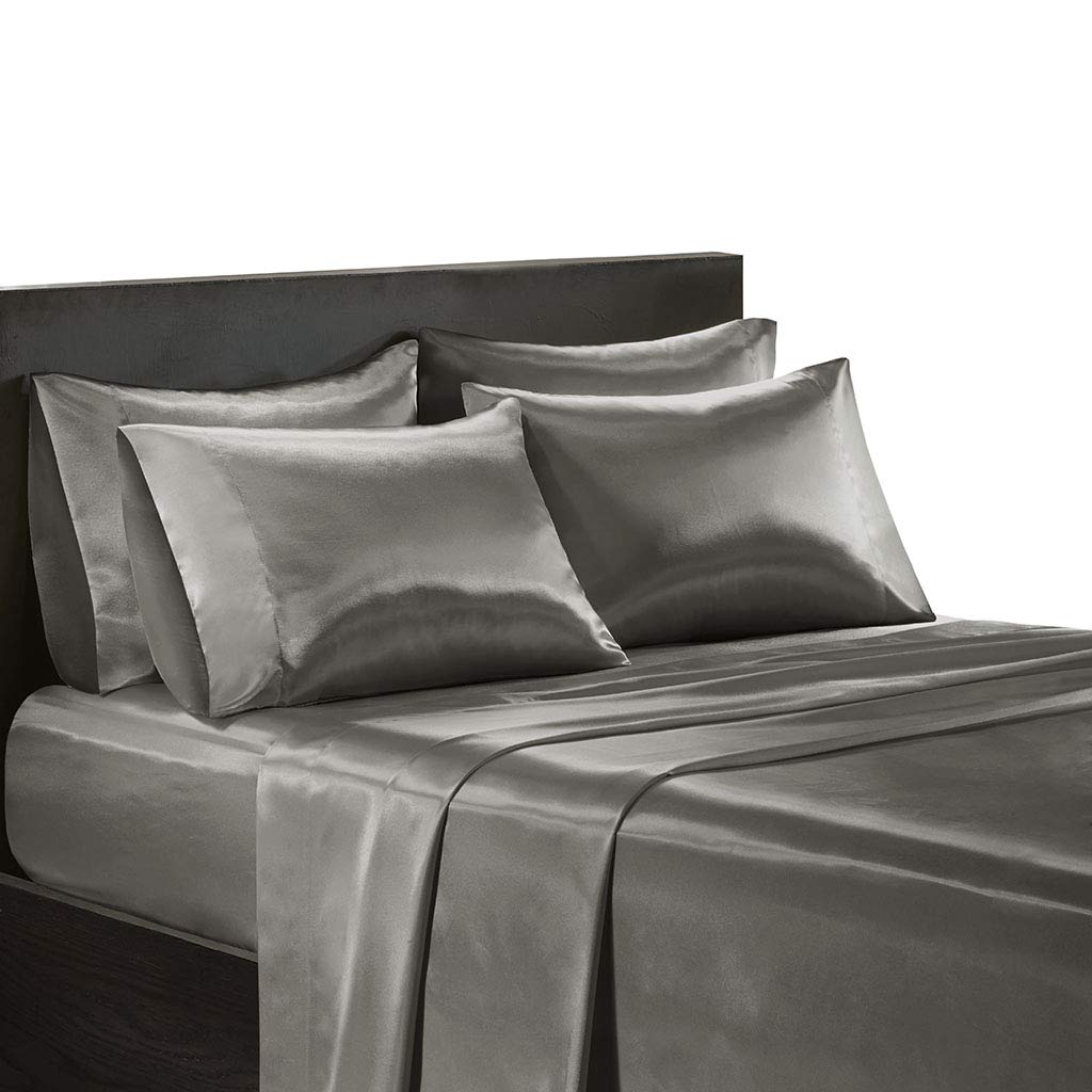 Amazon.com: Madison Park Essentials Satin Sheets Queen Size, Luxurious Silky Satin Bed Sheets ...