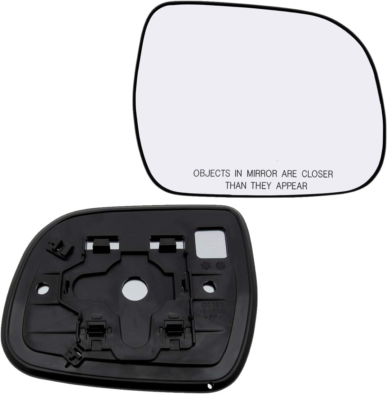 Amazon.com: Passenger Side Mirror Glass Assembly With Plastic Backing ...