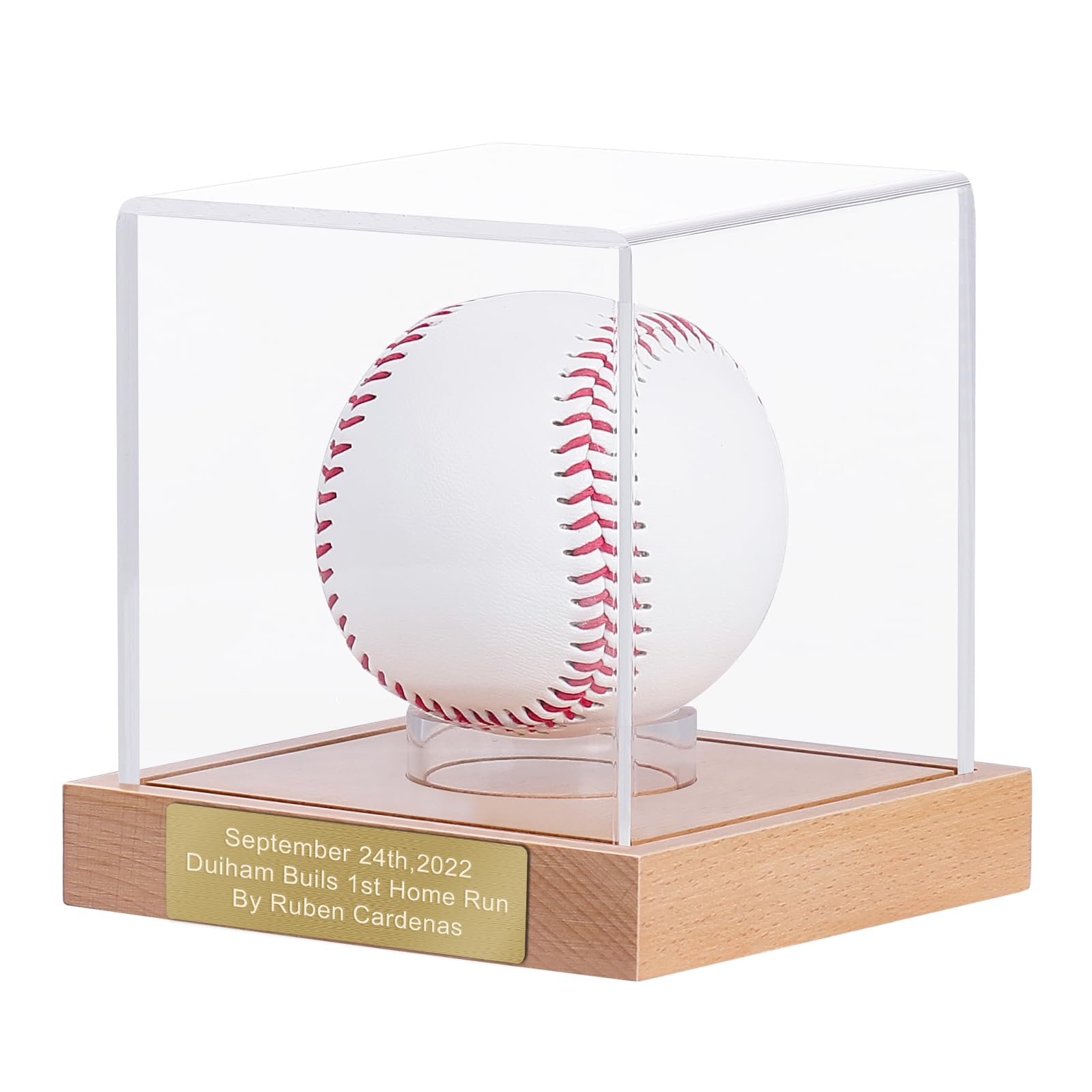 Amazon.com: Baseball Display Case, Baseball Holder Case with Engraving ...