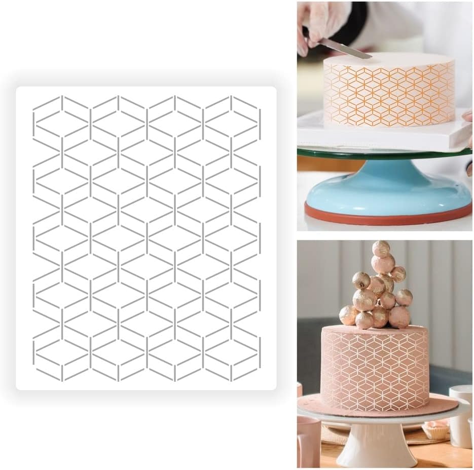 Amazon.com: 1 PC Cake Stencils Decorating Buttercream- 24.5cm x 21cm is ...