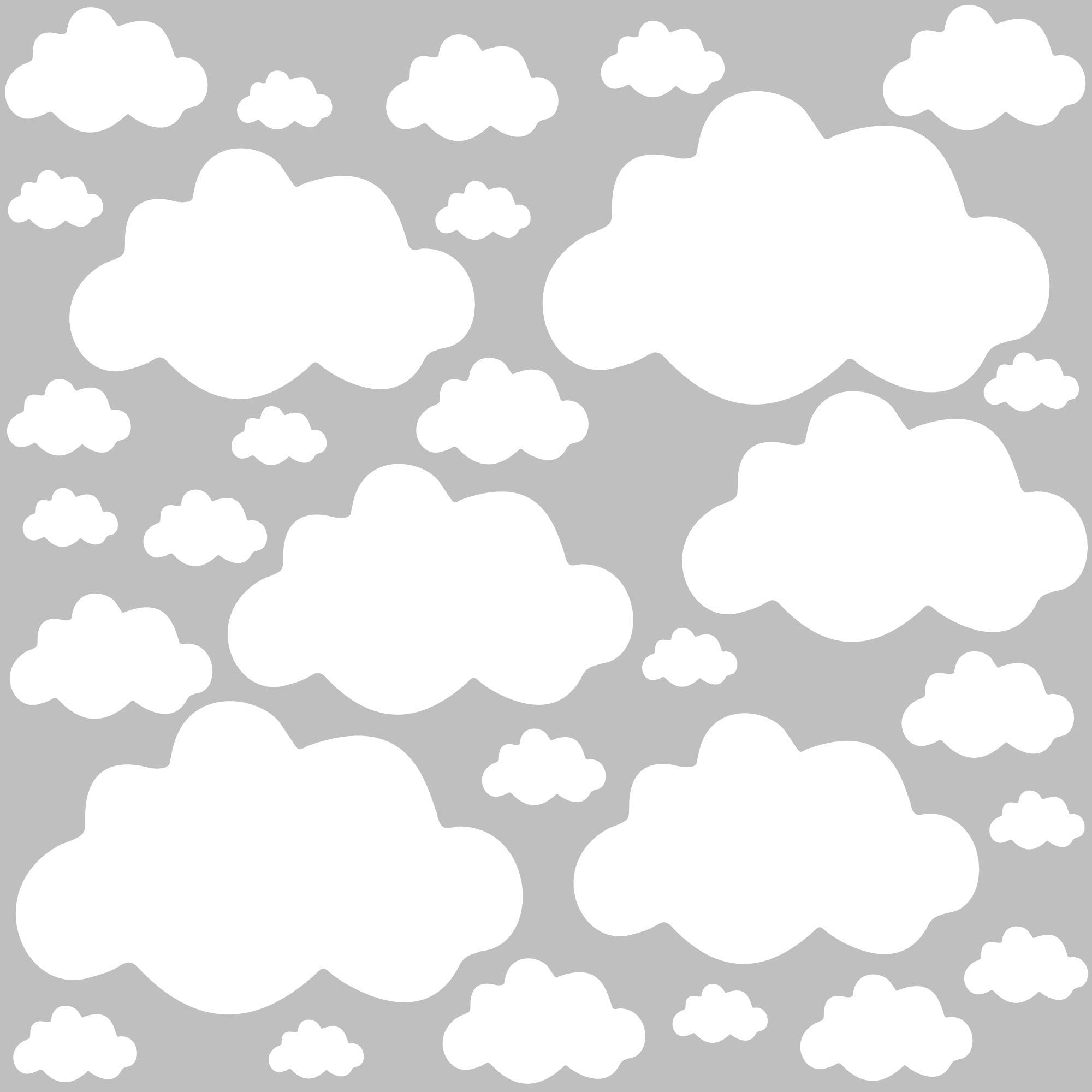 Create-A-Mural Sky Cloud Wall Decals ~ Beautiful Cloud Wall Stickers ...