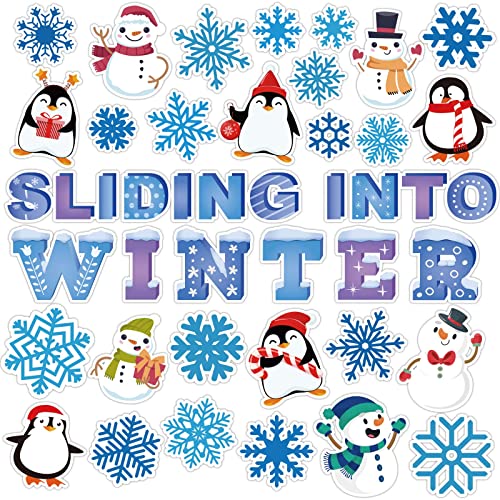 Snapklik.com : WinterCut-Outs Snowflake Penguins Snowman Cut Outs ...