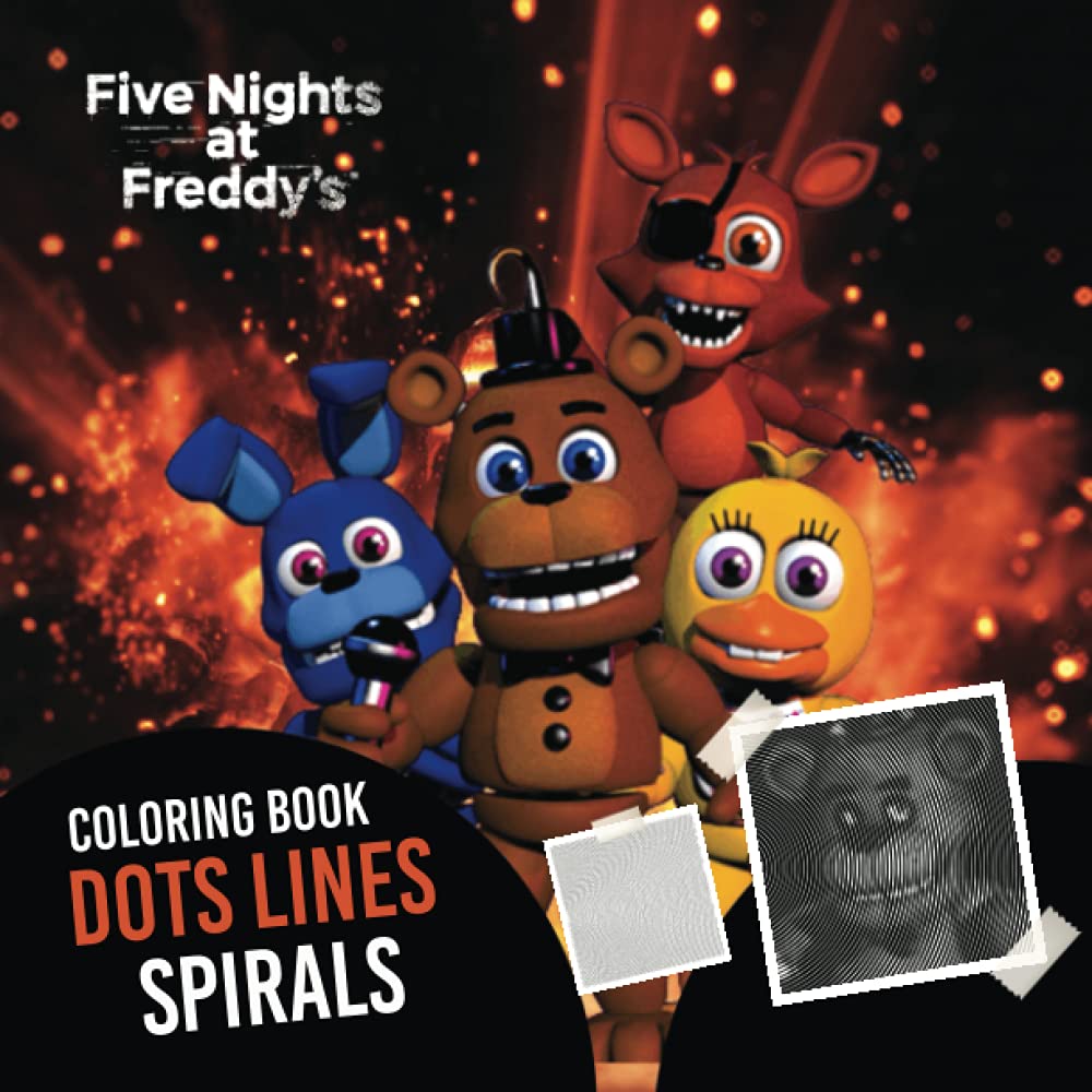 Buy Five Nights at Freddy's Dots Lines Spirals Waves Coloring Book ...