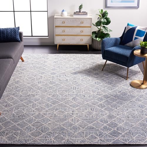 Amazon.com: SAFAVIEH Abstract Collection Area Rug - 8' x 10', Blue ...