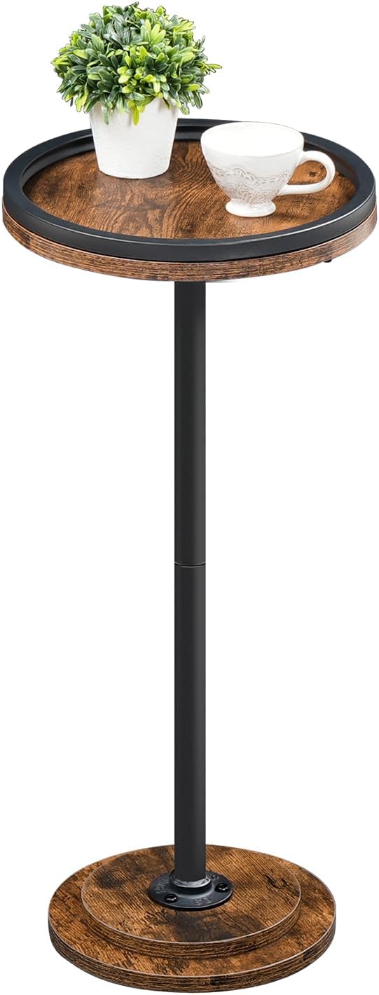 Amazon.com: BLUEWEST Drink Table, Pedestal Side Table, Small Round Side ...