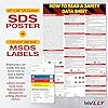 SDS Wall Station - 3 Inch 4 Ring Material Safety Data Sheet Binder with ...