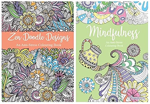Squiggle Anti-Stress Adult Colouring Books, Mindfulness & Zen Doodle ...