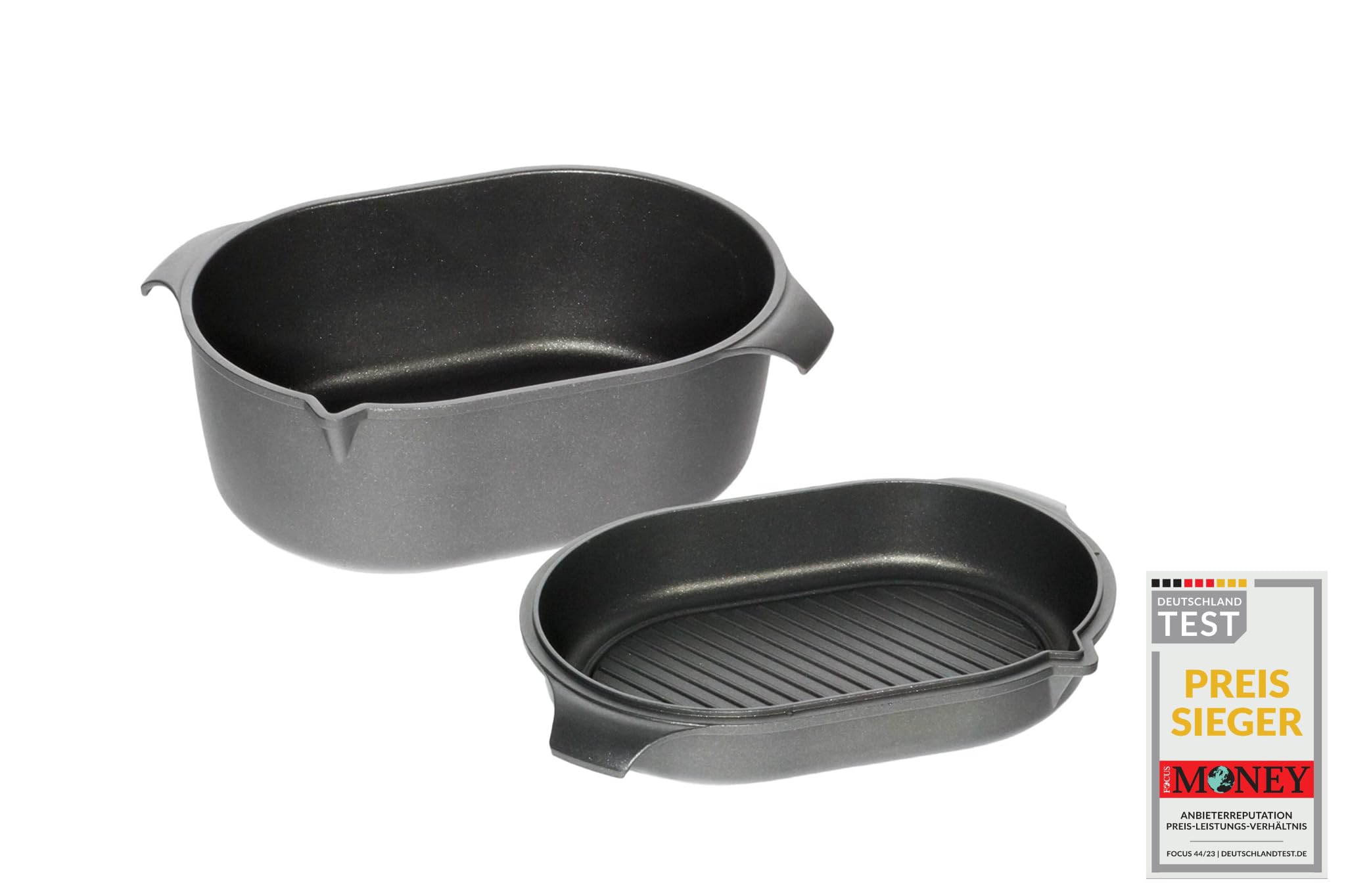 AMT Gastroguss Klaus grillt German Oven Set, große Ausführung, 42x28 cm ...