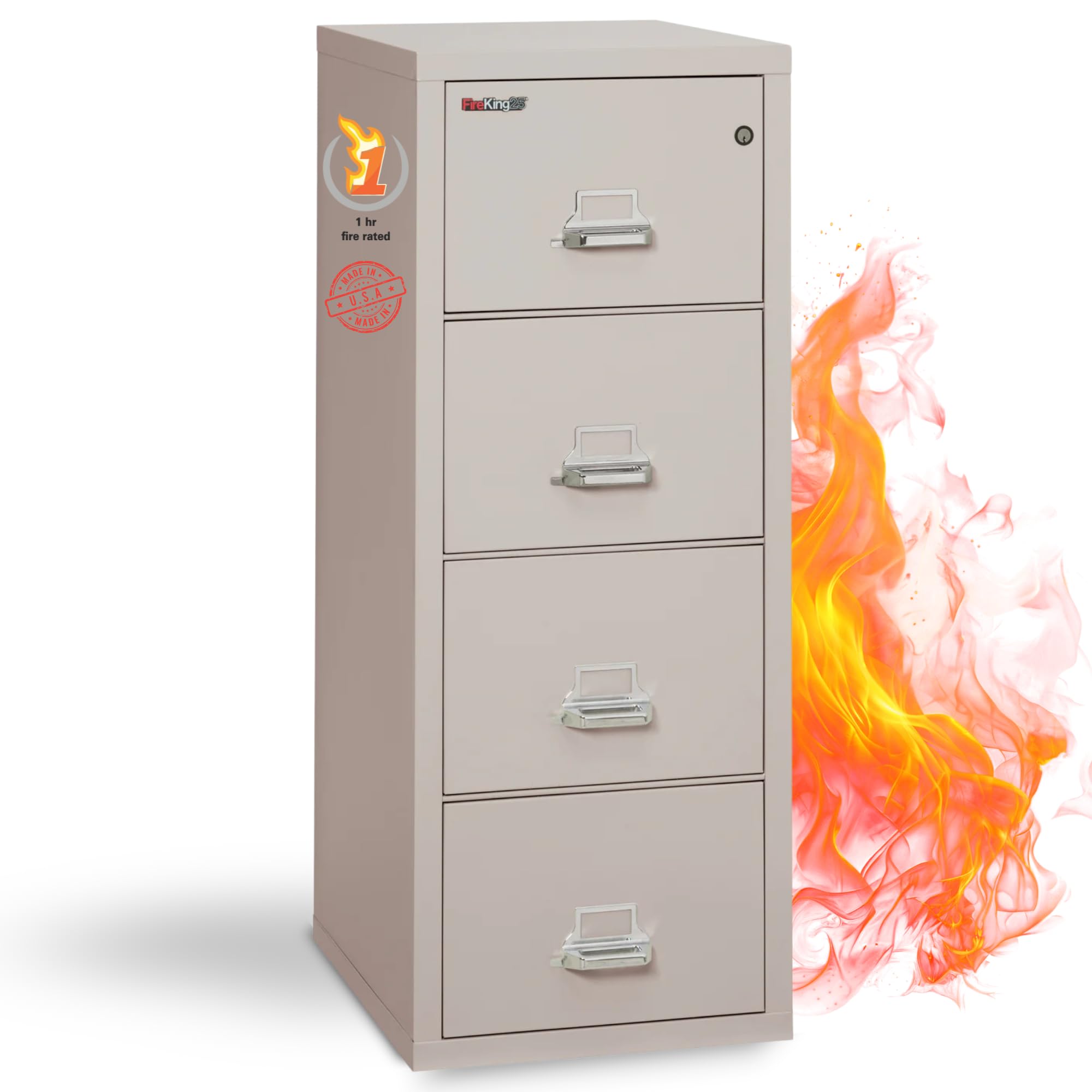 Fireproof 4 Drawer File Cabinet Fire Resistant Four Drawer Filing