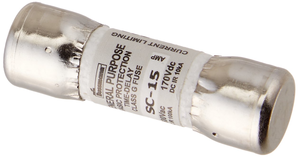 Bussmann BP/SC-15 15 Amp Time-Delay Class G Melamine Tube, 600V UL ...