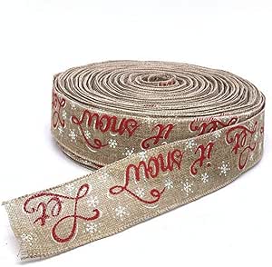 Let it Snow and Snowflake Ribbon Wired Burlap Ribbon Gift Wrap Ribbons ...