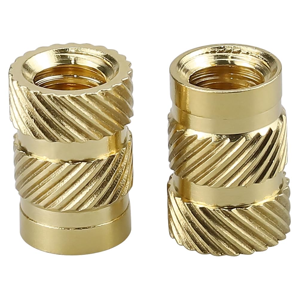 Snapklik.com : 100-pack M3 X 8L X 5D Brass Threaded Inserts