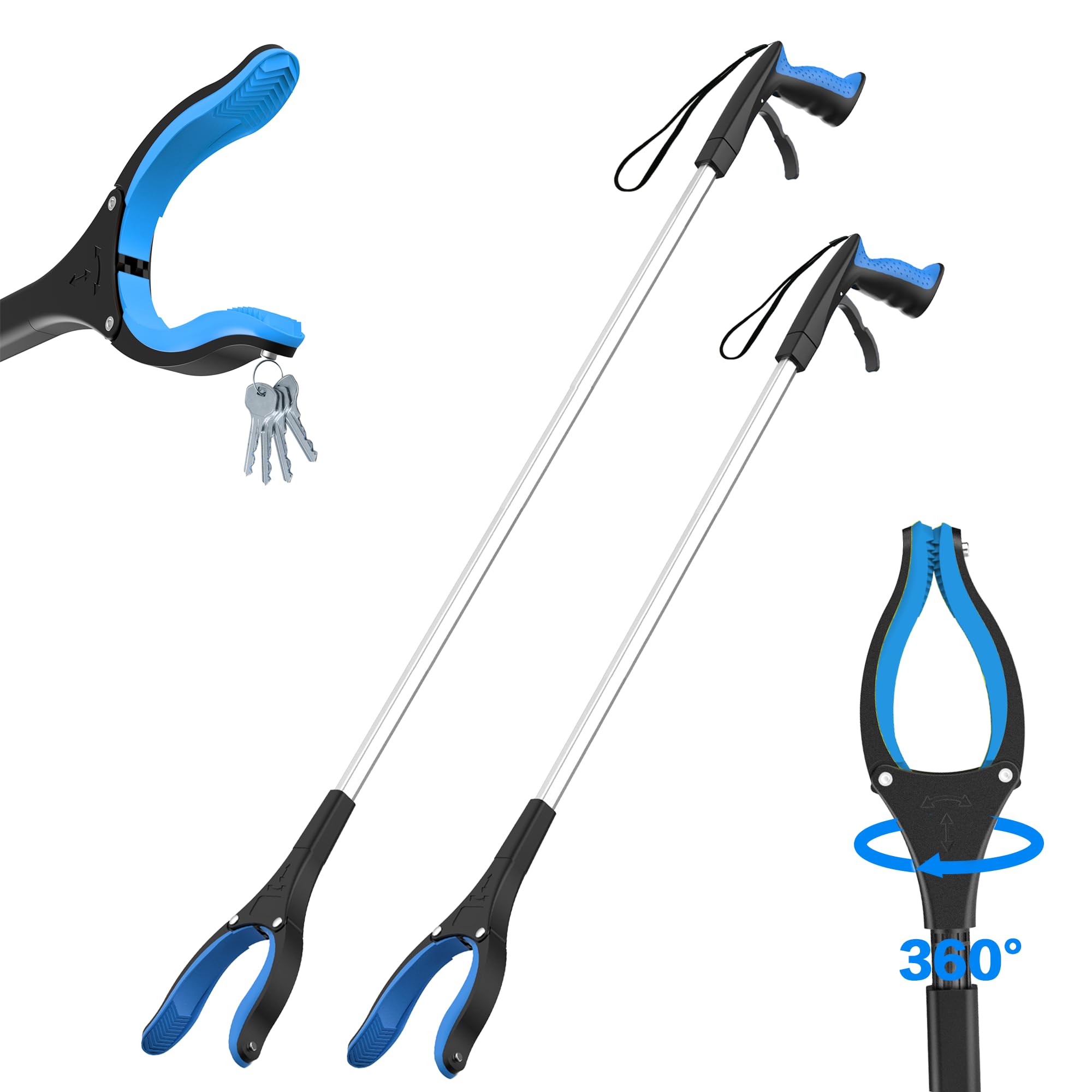 Amazon.com: 2-Pack 32 and 43 Inch Extra Long Grabber Reacher Tool ...