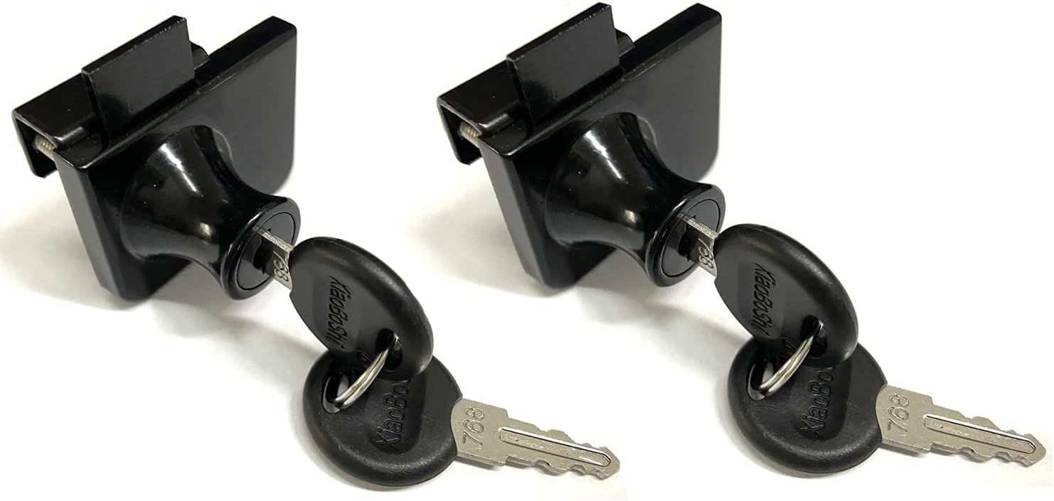 LC LICTOP Showcase Lock Zinc Alloy No Drill Glass Door Lock Single Door ...