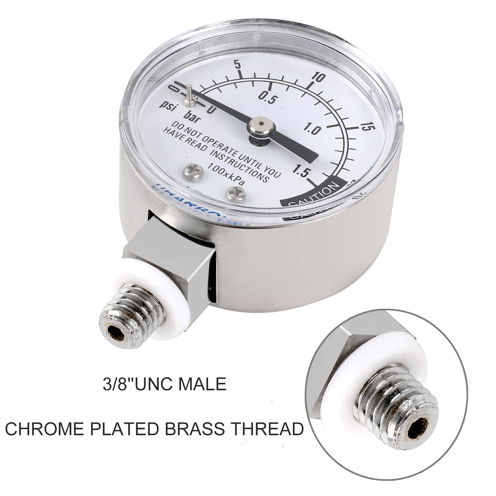 Snapklik.com : Uharbour 0-20psi Stainless Steel Pressure Cooker Gauge ...