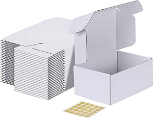 Amazon.com: MEBRUDY 9x6x4 Inches Shipping Boxes Pack of 25, White ...