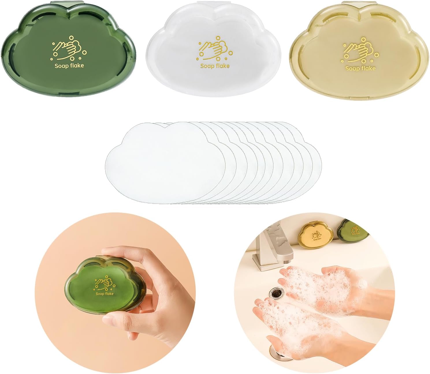 Amazon.com : 100/1000 Sheets Disposable Paper Soap Hand Wash Petal Soap ...