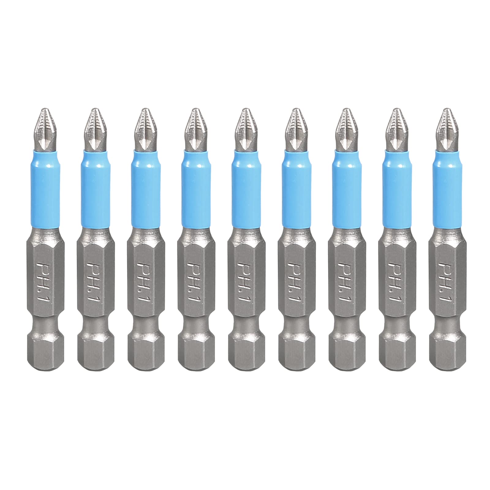 Bonsicoky 10Pcs PH2 x 50mm Magnetic Anti-Slip Drill Bits, Phillips ...