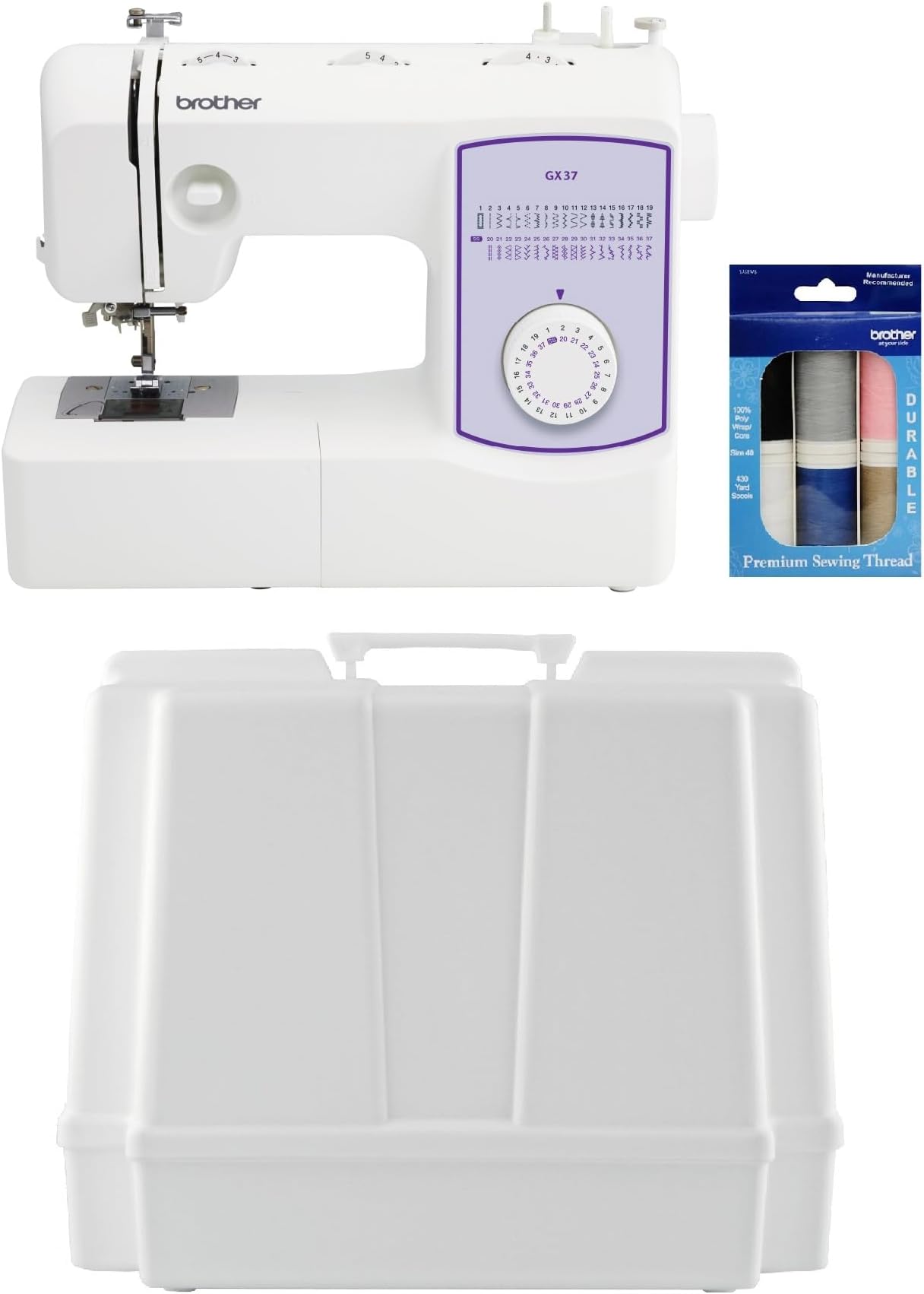 Amazon.com: Brother GX37 37-Stitch Sewing Machine, and Hard Plastic ...