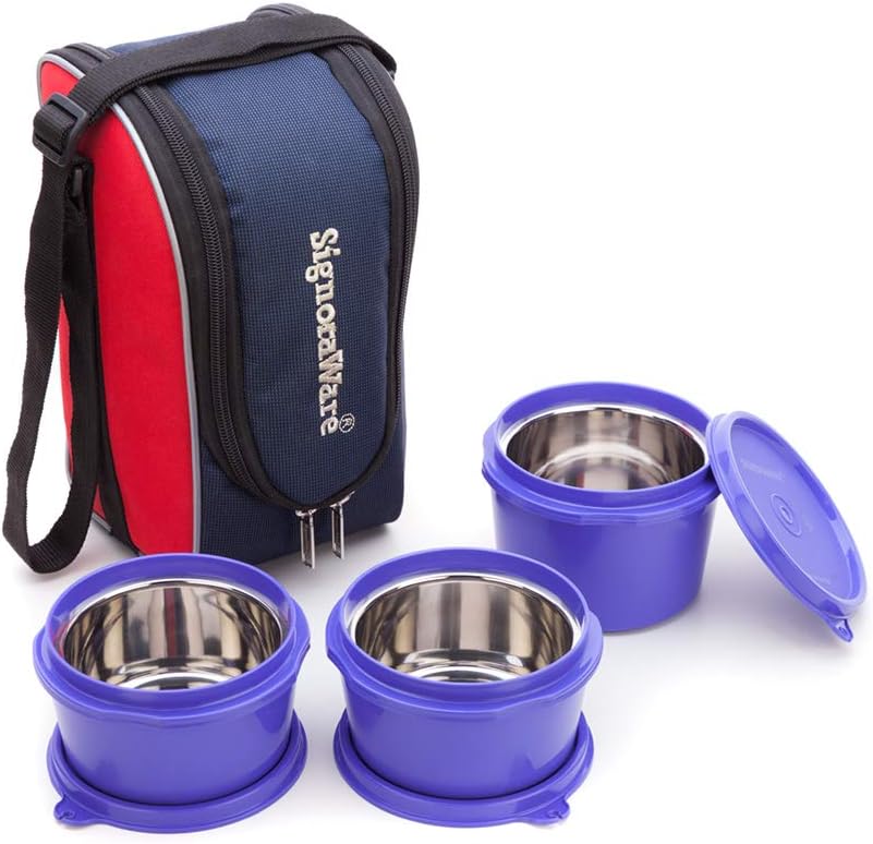 Buy Signoraware Monarch Executive Medium Microwave Safe Lunch Box (3 ...