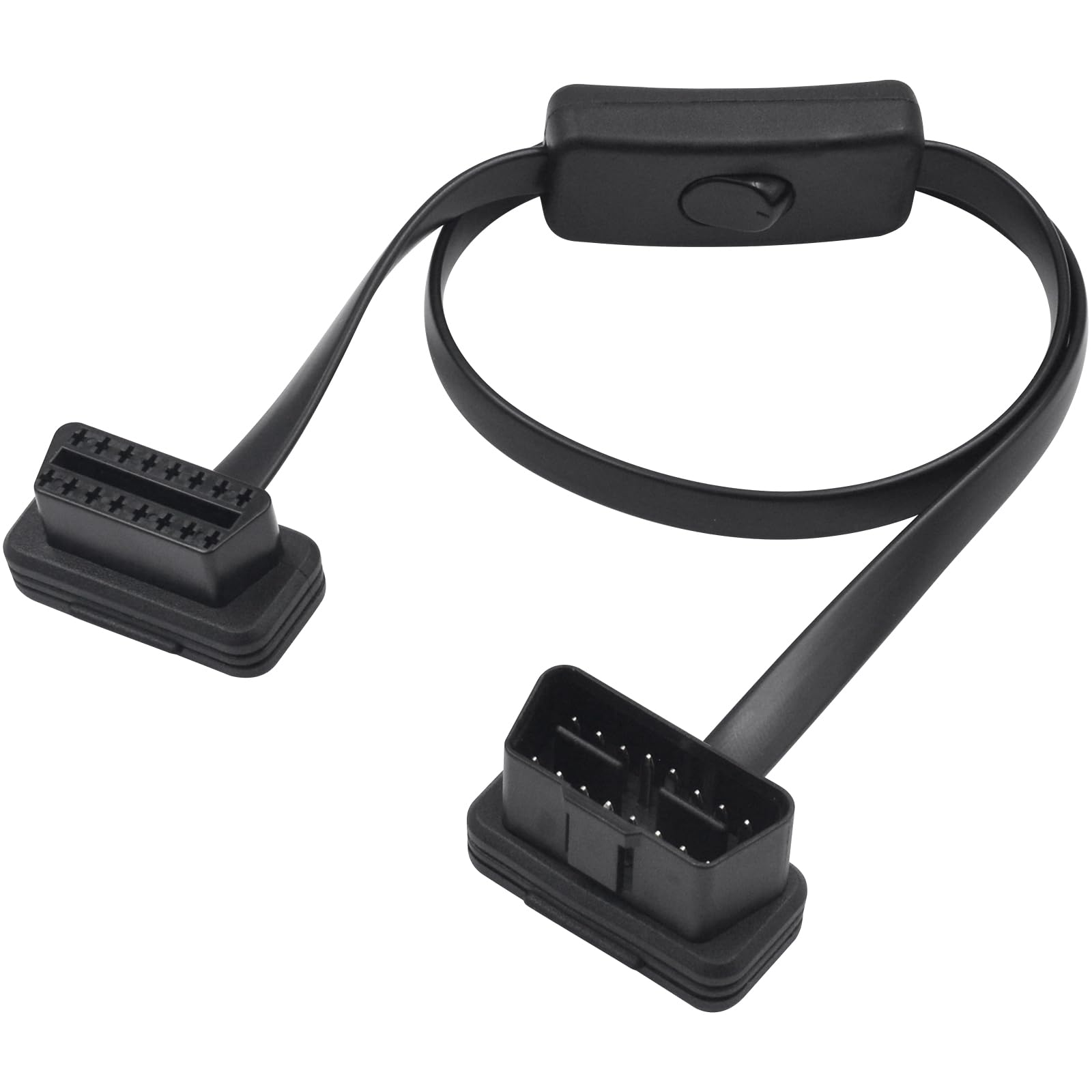 Amazon.com: Duttek Right Angle OBD2 Extension Cable, Ultra Slim 16pin ...