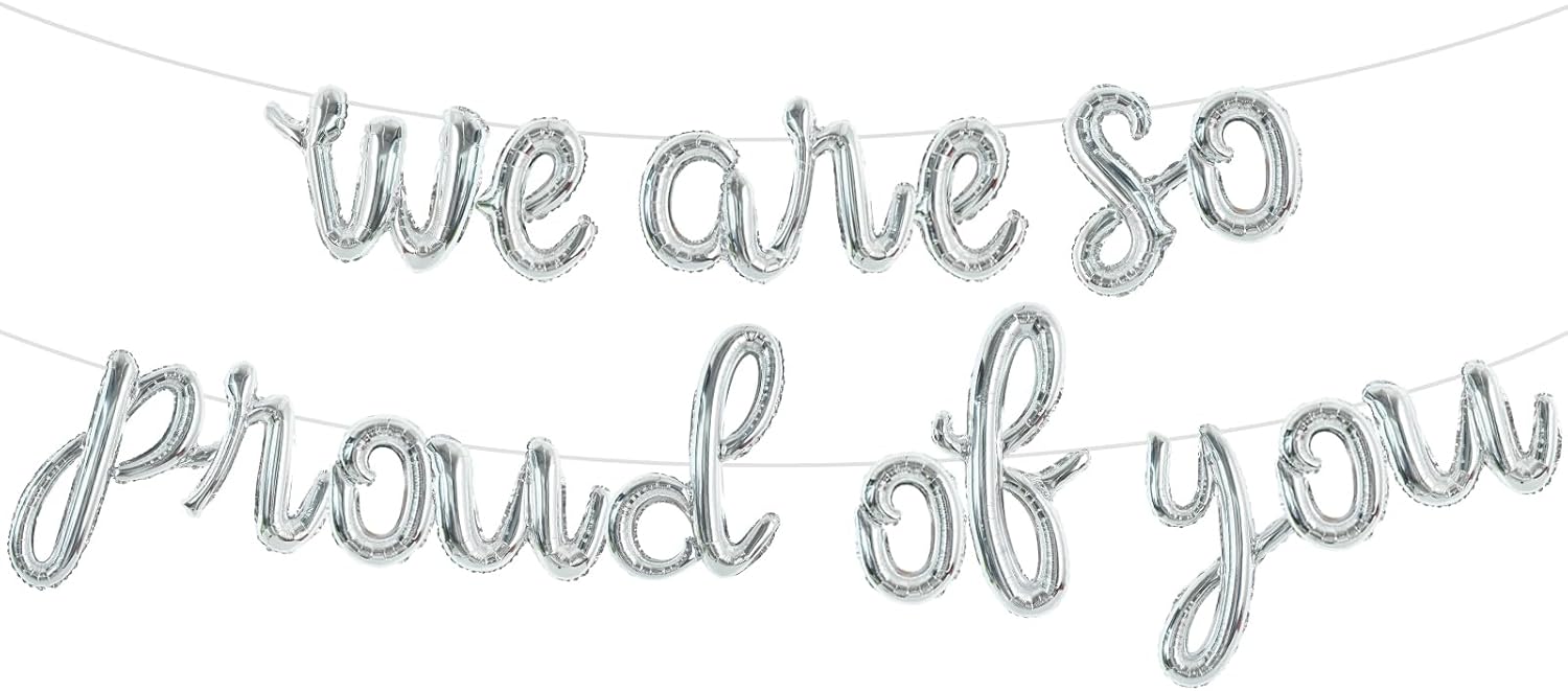 Amazon.com: TONIFUL We are So Proud of You Banner Balloons 16 Inch ...