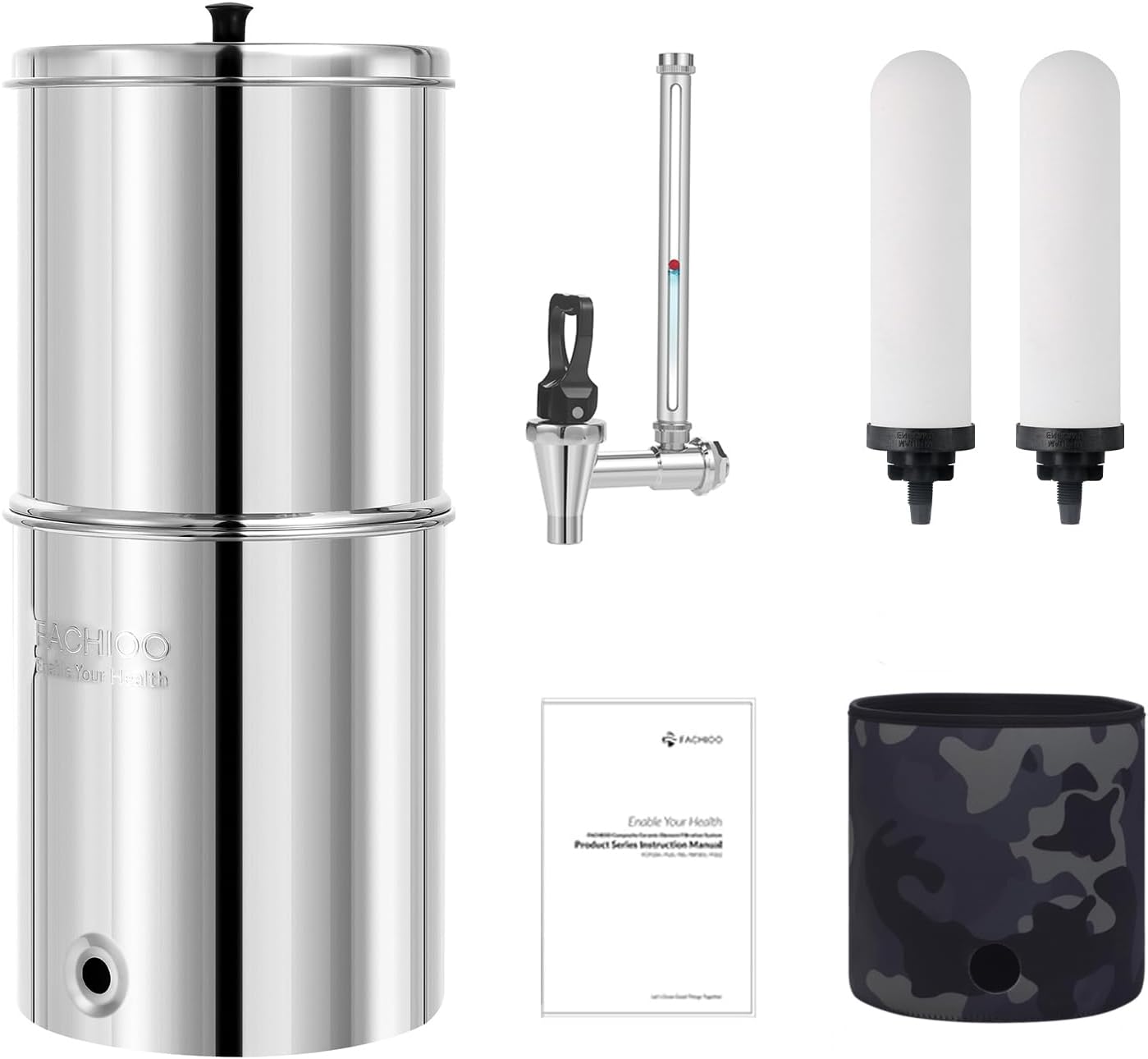British Berkefeld® Gravity Water Filter with four 7" Super Sterasyl ...