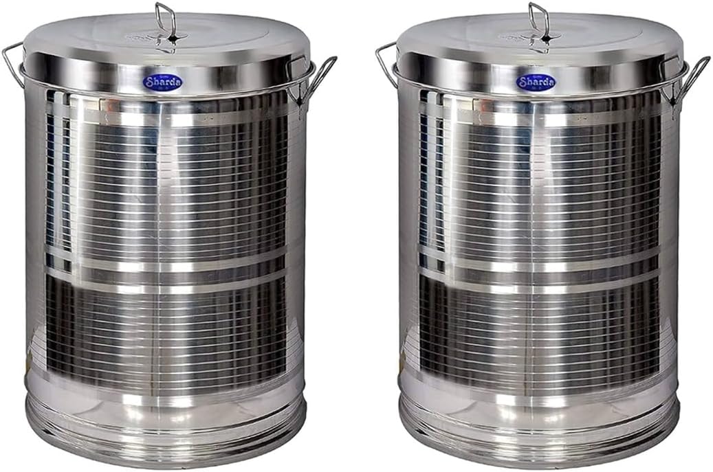 Buy VK Stainless Steel Drum/Kothi For Storing Water/Grains/Rice (50 Kg ...