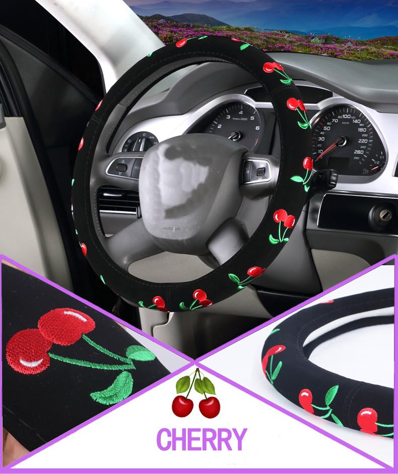 Cute Steering Wheel Cover Mayco Bell 2016 Automotive Women Embroidery ...