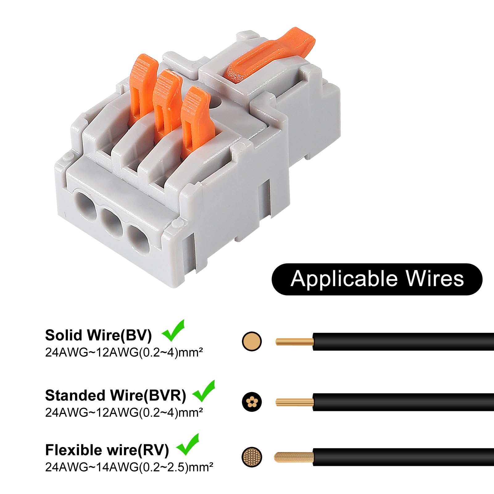 Snapklik.com : AITRIP 10PCS Lever Wire ConnectorsLever Wire Connectors ...