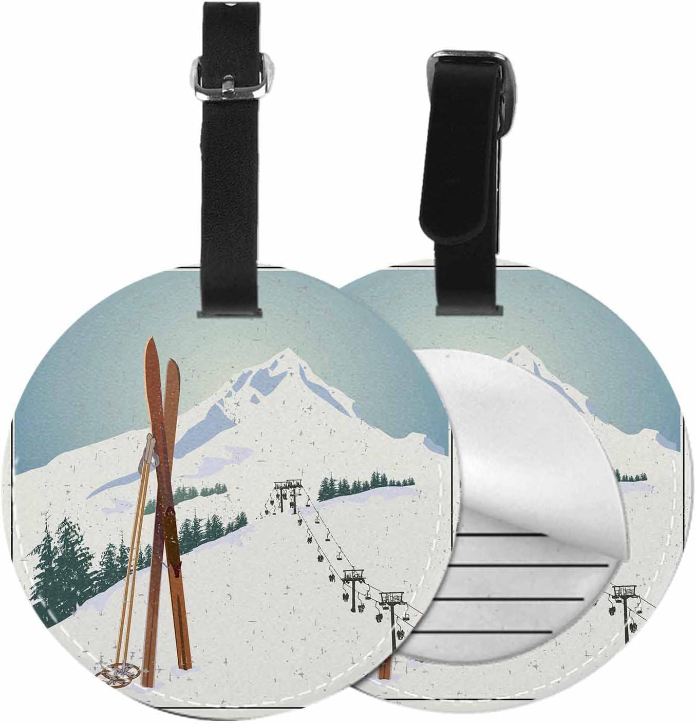 Amazon.com: TKS MITLAN Retro Poster Luggage Tag for Suitcases Women ...