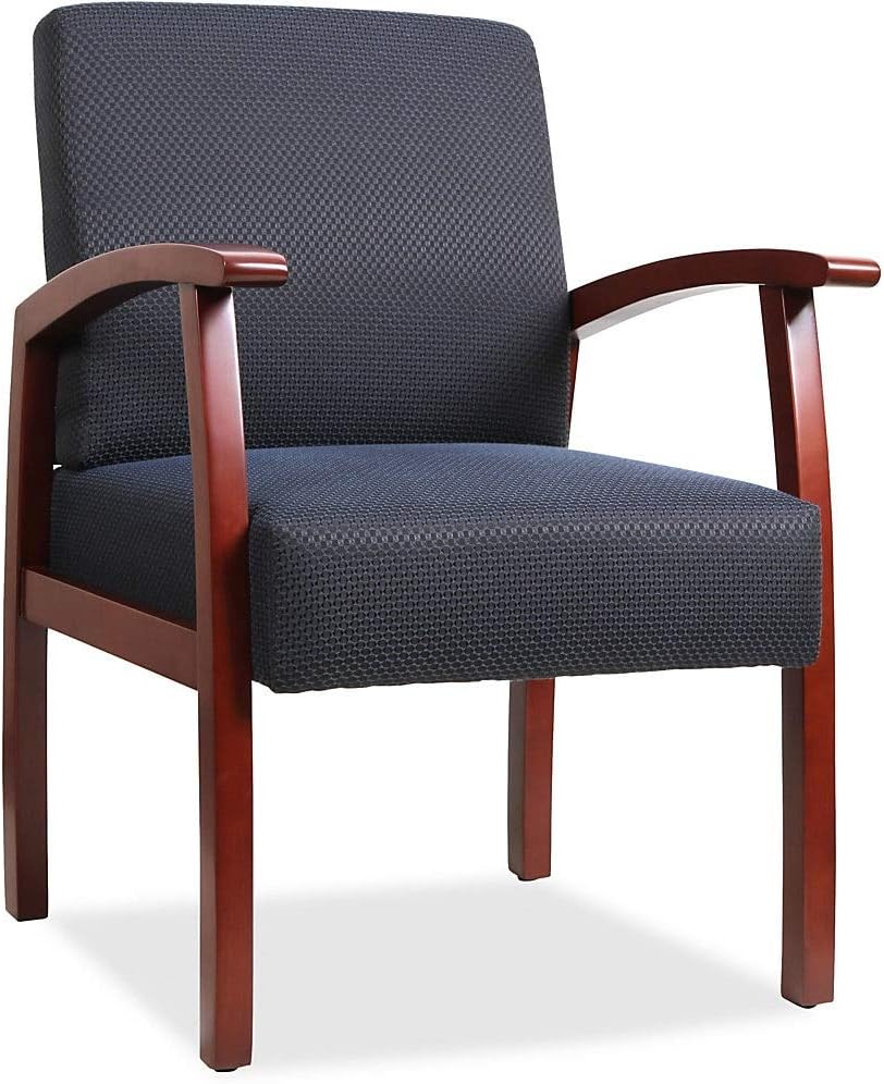 Amazon.com: Lorell Deluxe Guest Chair, Cherry/Midnight Blue : Office ...
