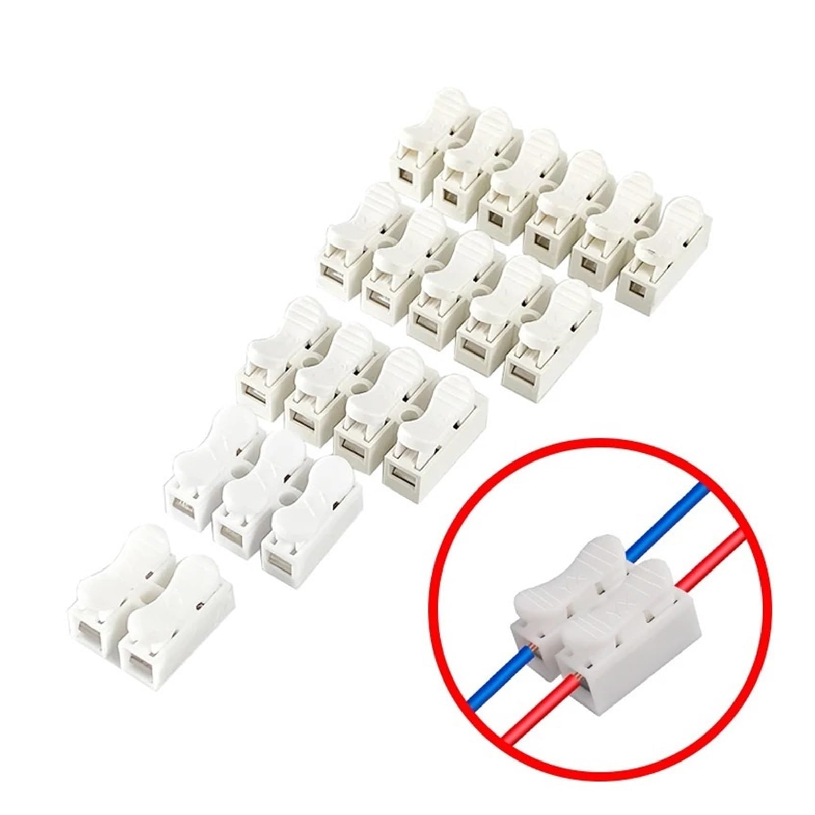 Spring Wire Connectors BUDAY 60pc Spring Wire Connector Set - 2P 3P 4P ...