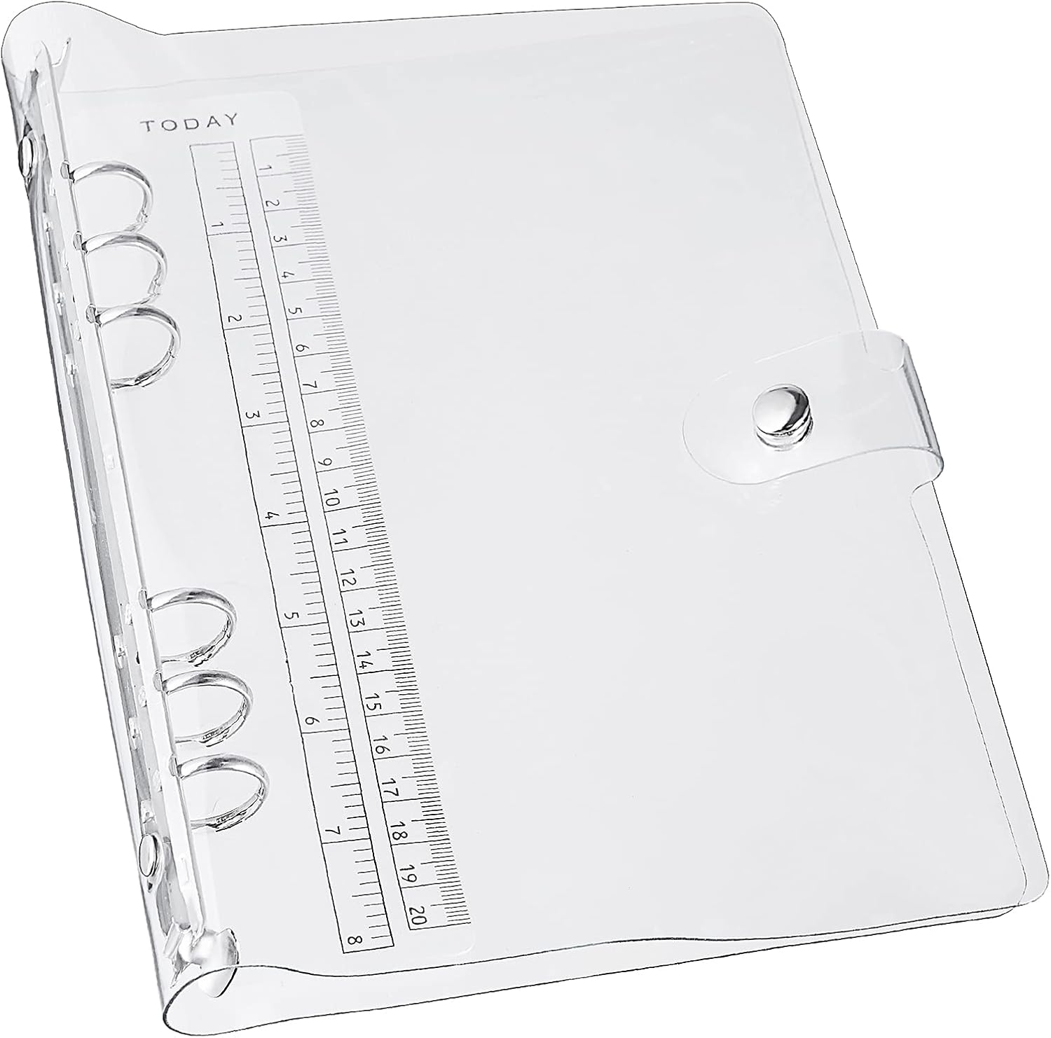 LANGING A5 Round Ring Binder Standard 6 Holes Clear Soft PVC Notebook ...