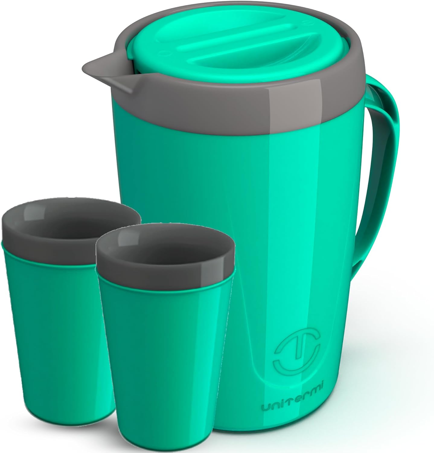 Amazon.com: 67.6 Fl Oz Insulated Double-Walled Pitcher Kit w/Lid + Two ...