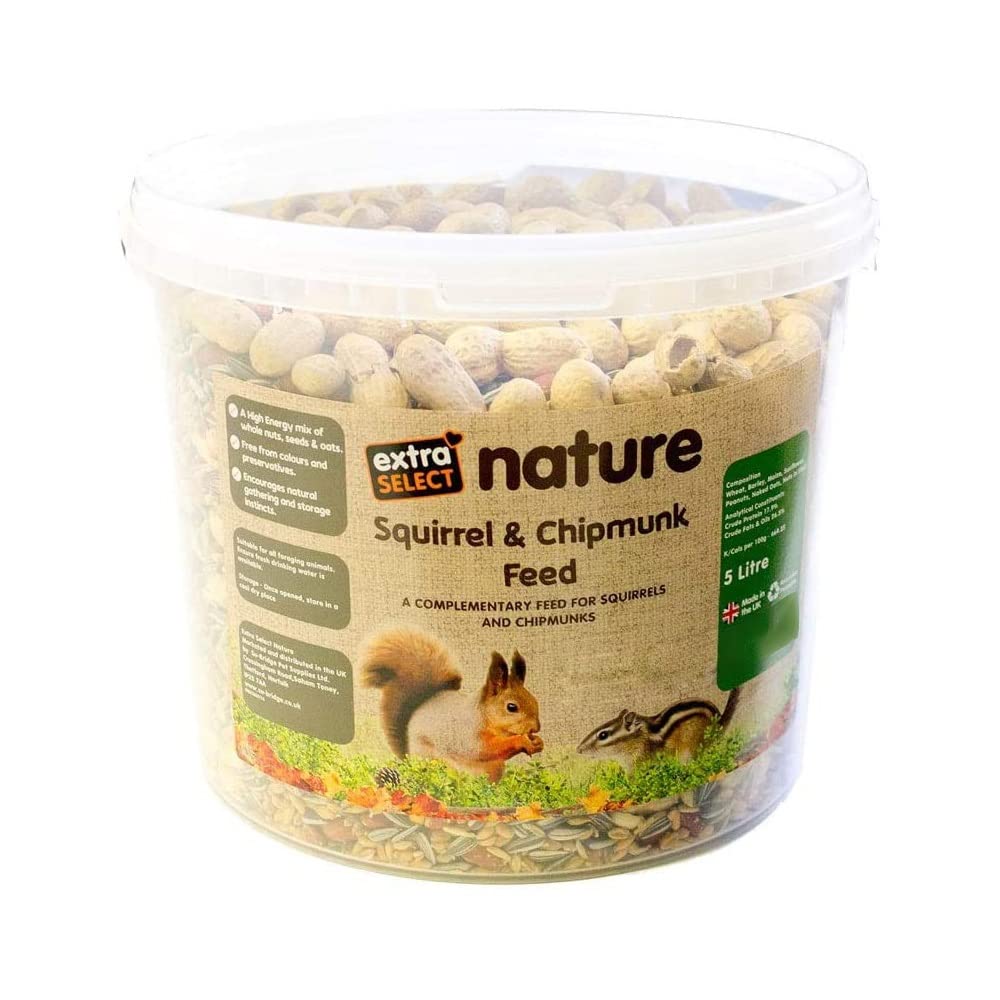 Extra Select Squirrel & Chipmunk Feed In Bucket 5ltr : Amazon.co.uk ...