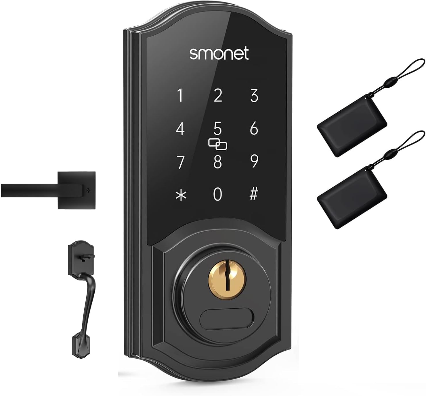 Smart Front Door Lock Set SMONET Keyless Entry Door Lock with Handle ...