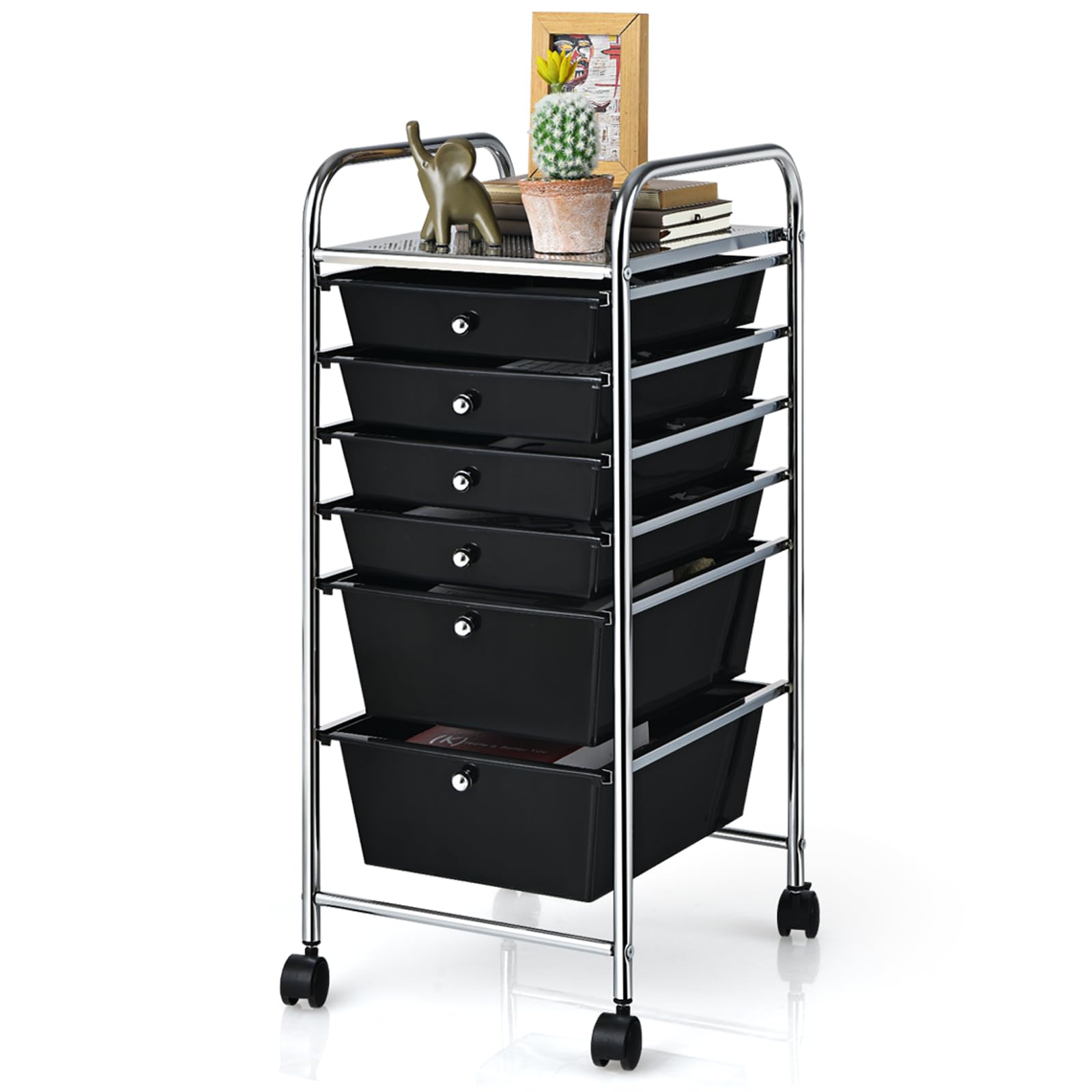 Amazon.com: SILKYDRY 6 Drawer Rolling Storage Cart, Art Cart Organizer ...