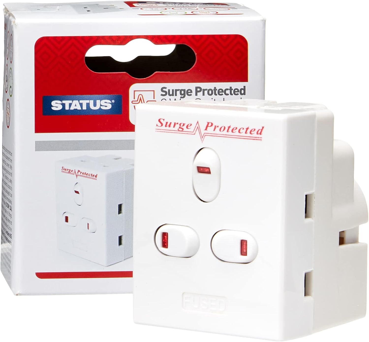 STATUS 3 Way Multi Plug Adapter | UK 3 Pin Multi Plug Adaptor ...
