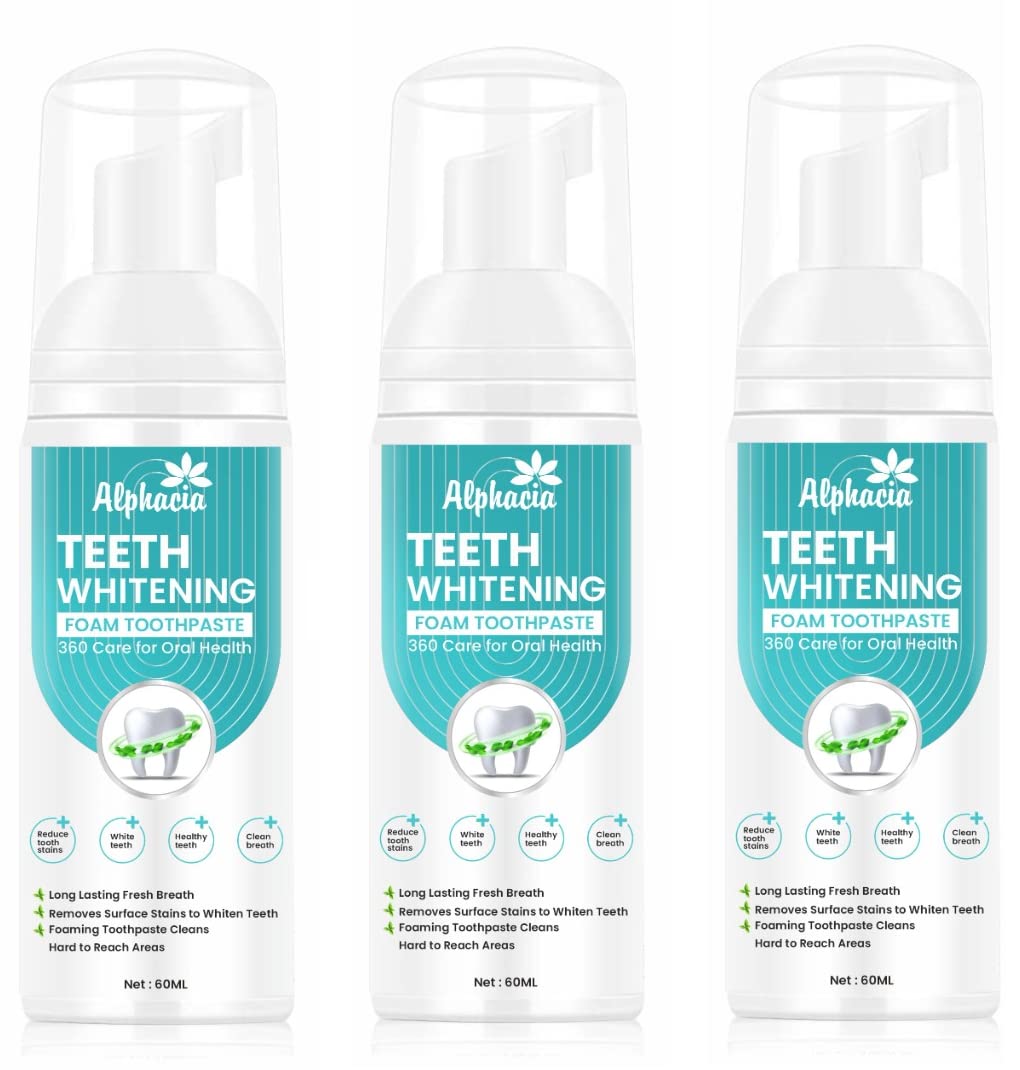 Buy Alphacia Teeth Whitening Foaming Toothpaste Mousse Mouth Wash Water ...