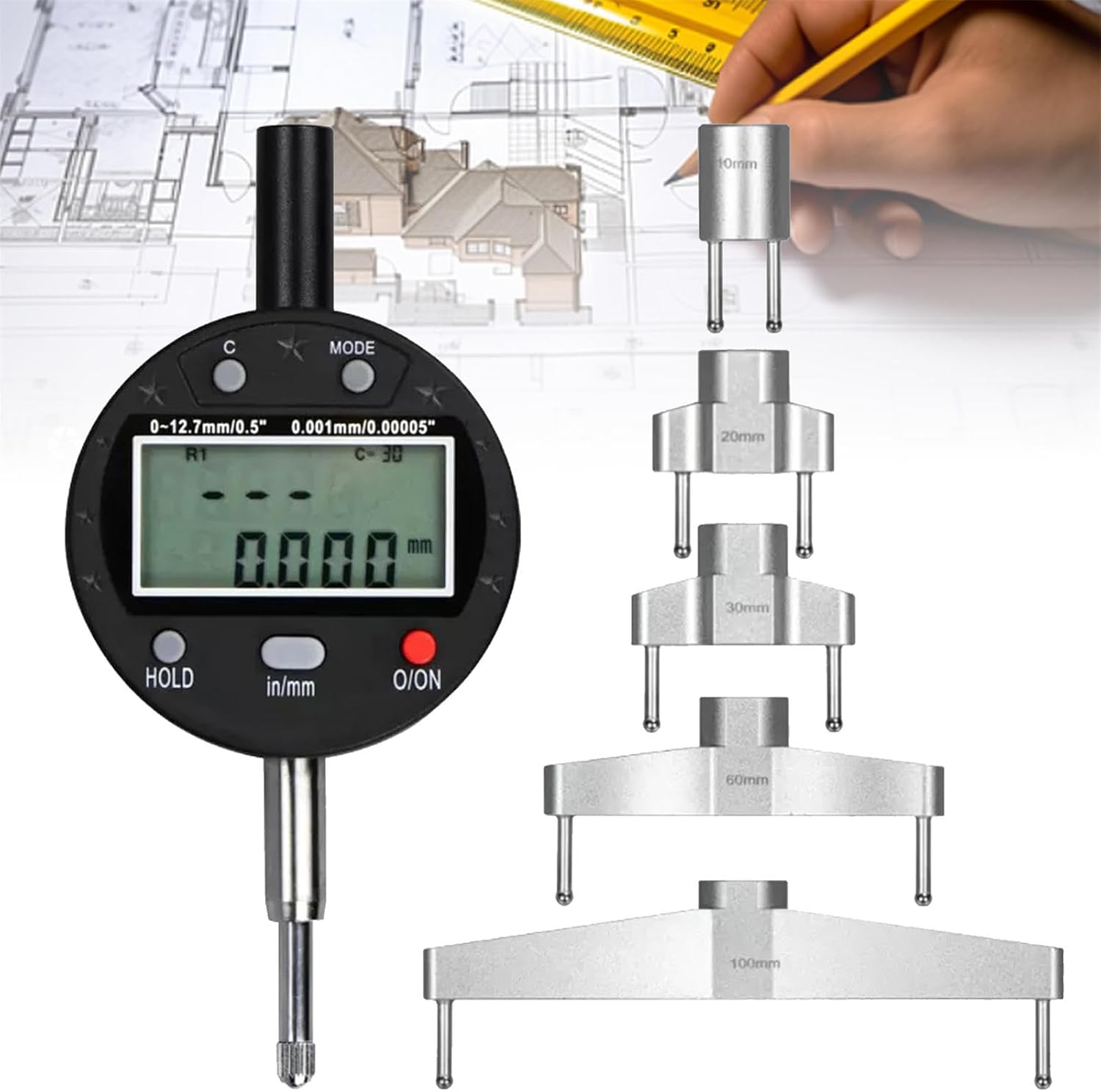 Amazon.com: High Accuracy Digital Radius Gauge, Electronic Inside and ...